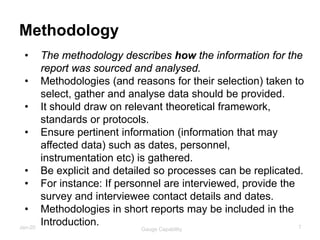 The structure of reports | PDF