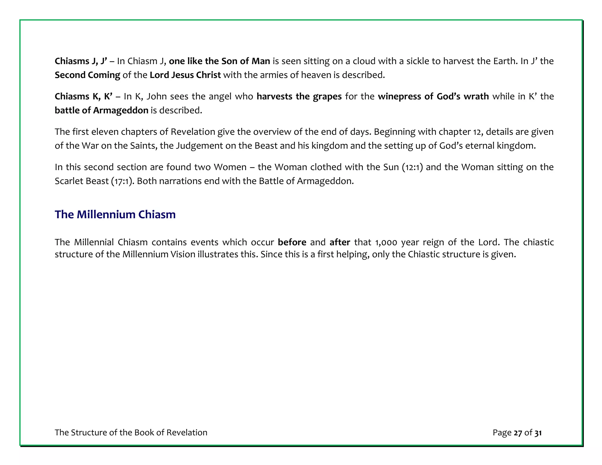 The Structure of the Book of Revelation | PDF