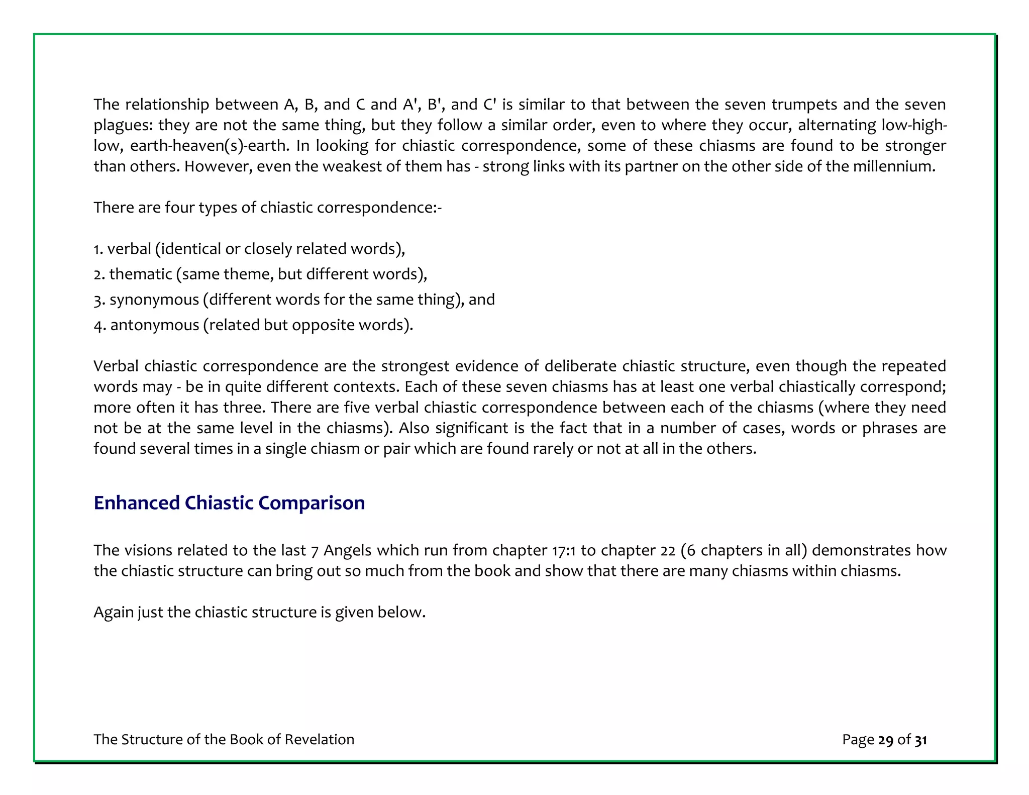 The Structure of the Book of Revelation | PDF