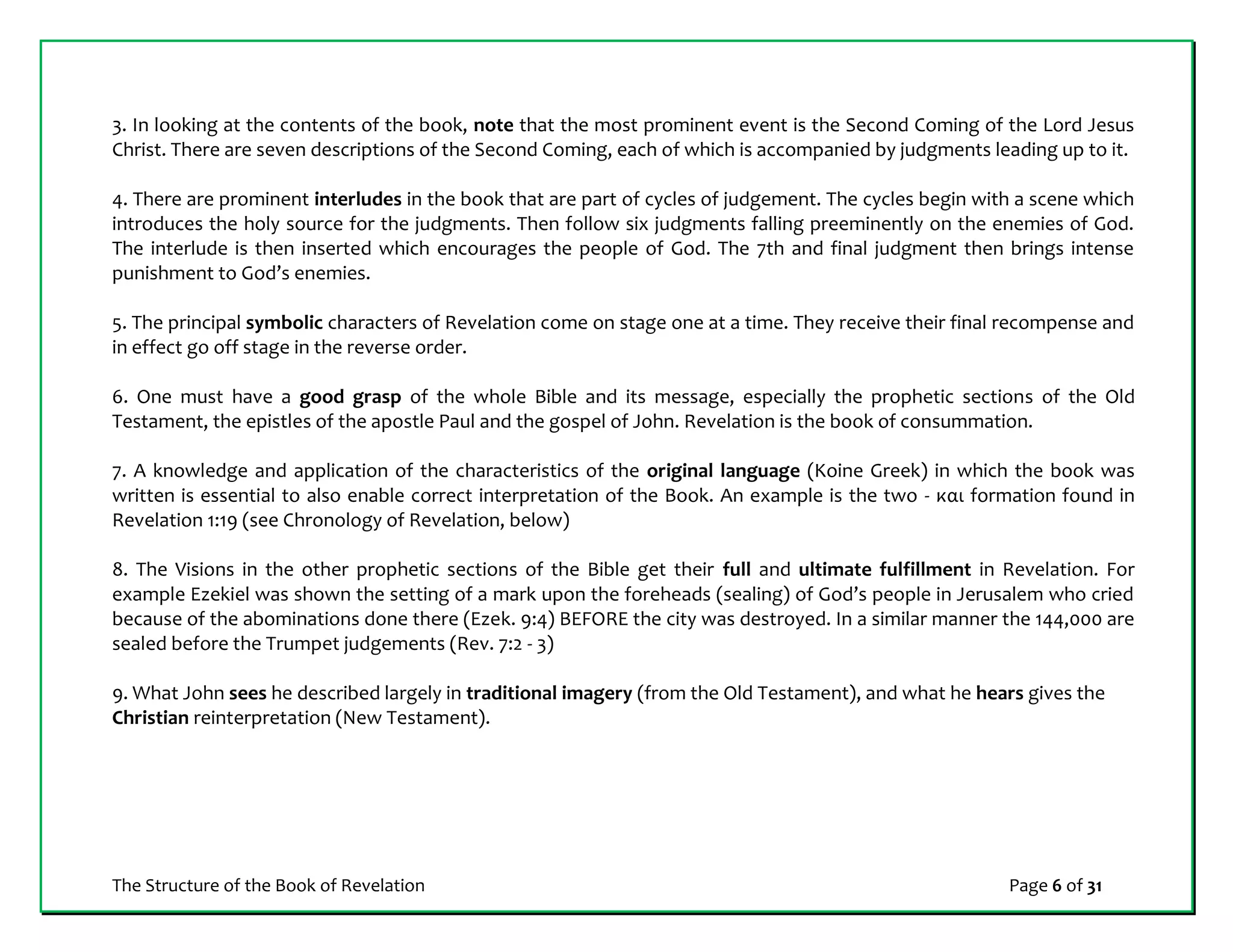 The Structure of the Book of Revelation | PDF