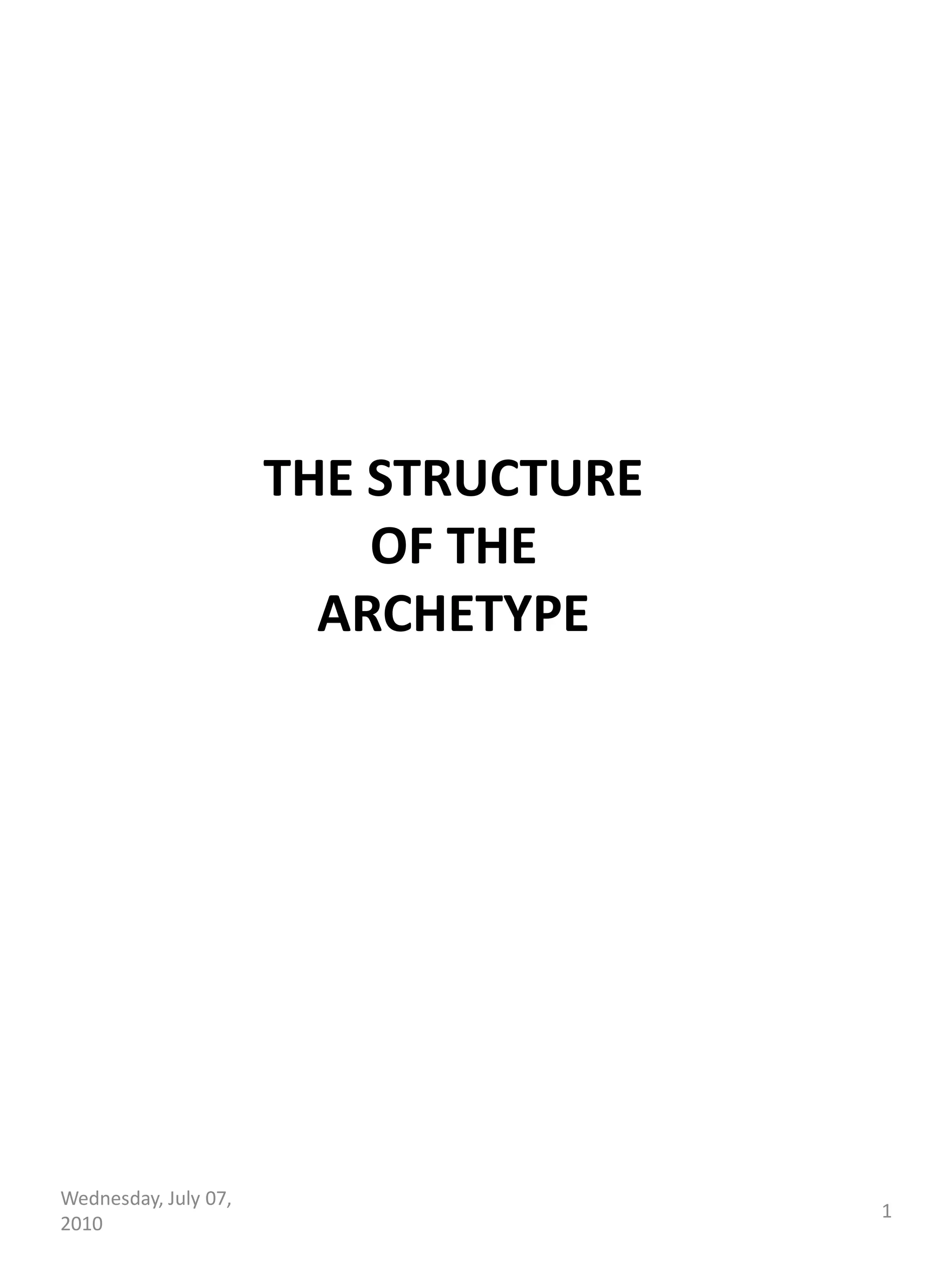 The Structure Of The Archetype Pdf
