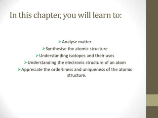 The structure of the atom | PPTX