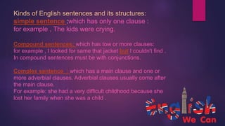 The structure of the english and arabic sentences | PPTX | Programming ...