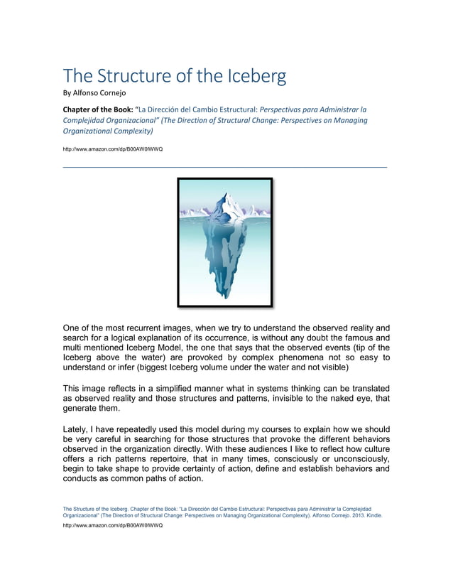 The structure of the iceberg alfonso cornejo | PDF