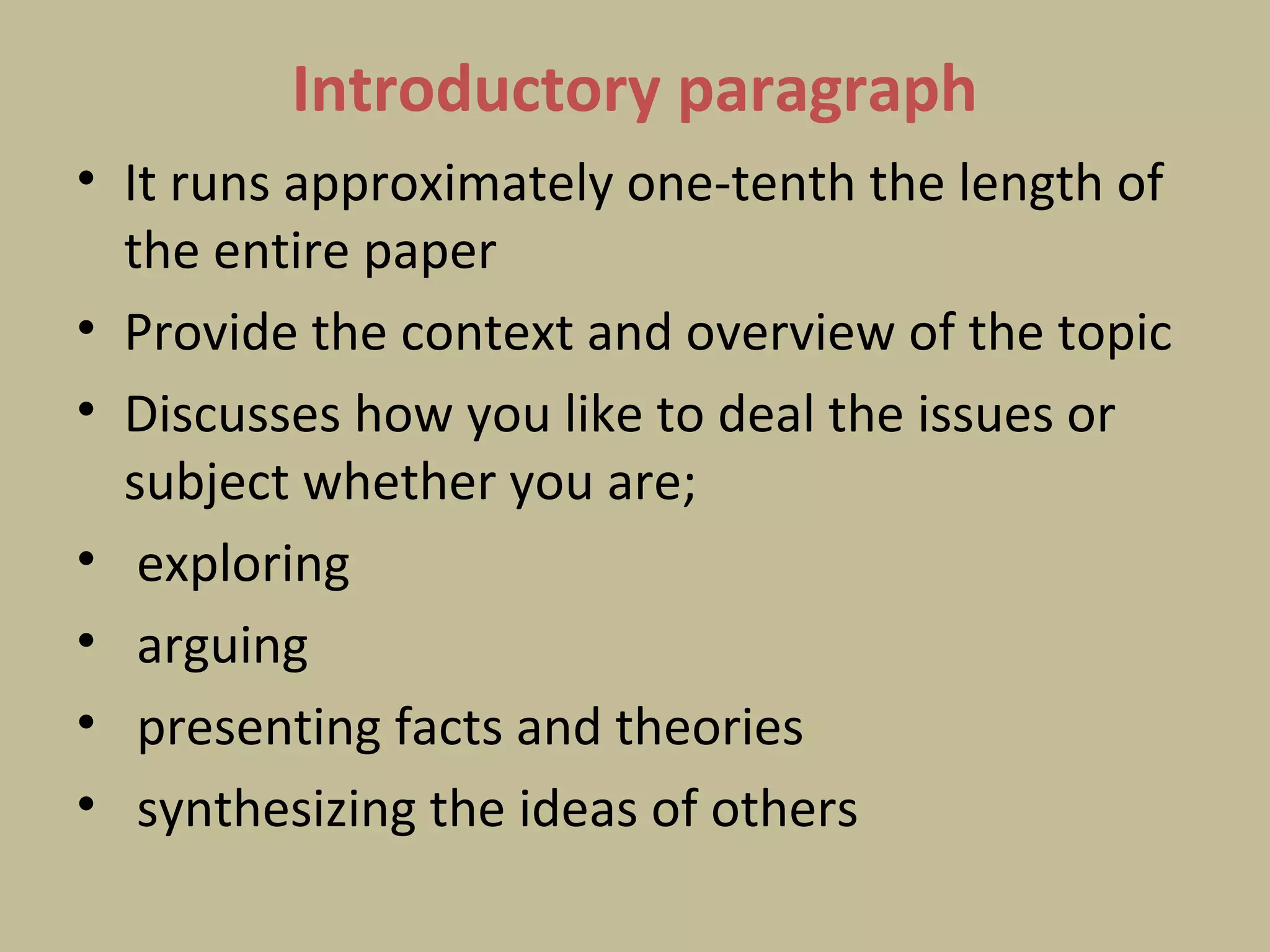 The structure of the research paper | PPT