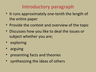 Introduction Paragraph For Research Paper
