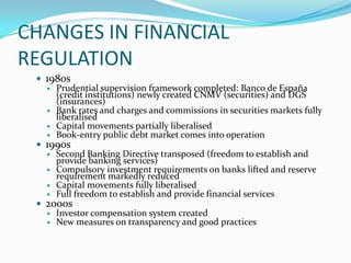 The structure of the spanish financial system | PPTX