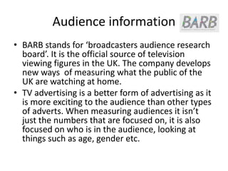 The structures and techniques of tv advertisements | PPTX