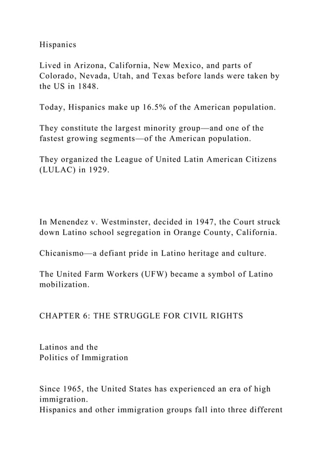 The Struggle for Civil Rights Chapter 6CHAPTER 6 T.docx