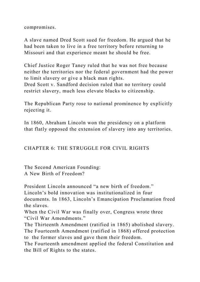 The Struggle for Civil Rights Chapter 6CHAPTER 6 T.docx