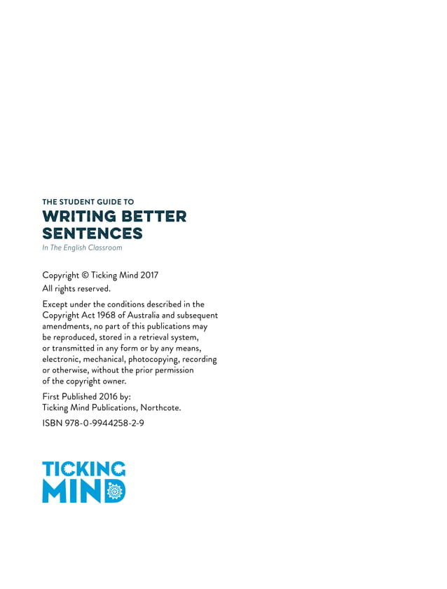 The Student Guide To Writing Better Sentences In The English Classroom ...