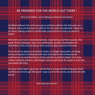 The Study, Pondicherry - Uniform Design Pitch - Scribbles