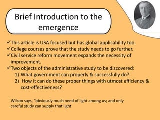 The study of administration | PPTX