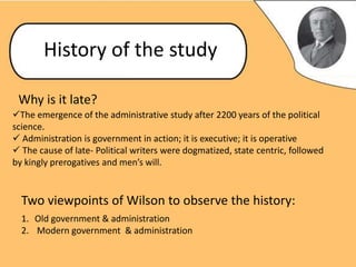 The study of administration | PPTX
