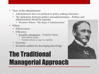 The study of administration and the structure of american public ...