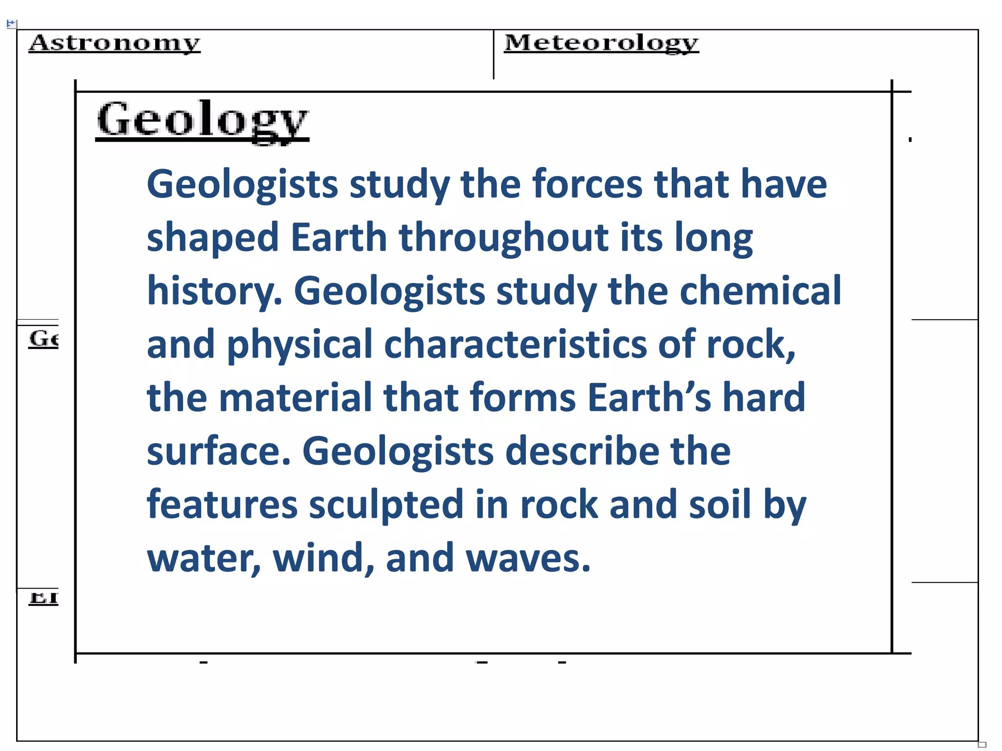 Branches of Earth Science | PPTX