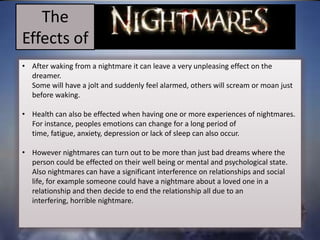 The Study of Nightmares | PPT