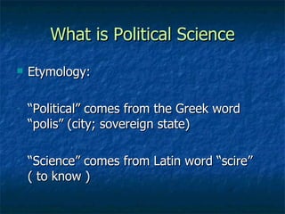Polsci 101 | PPT | Politics