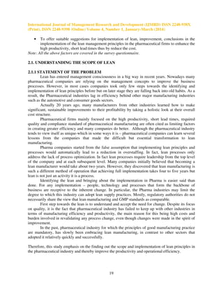 The study of scope and implementation of lean aspects | PDF