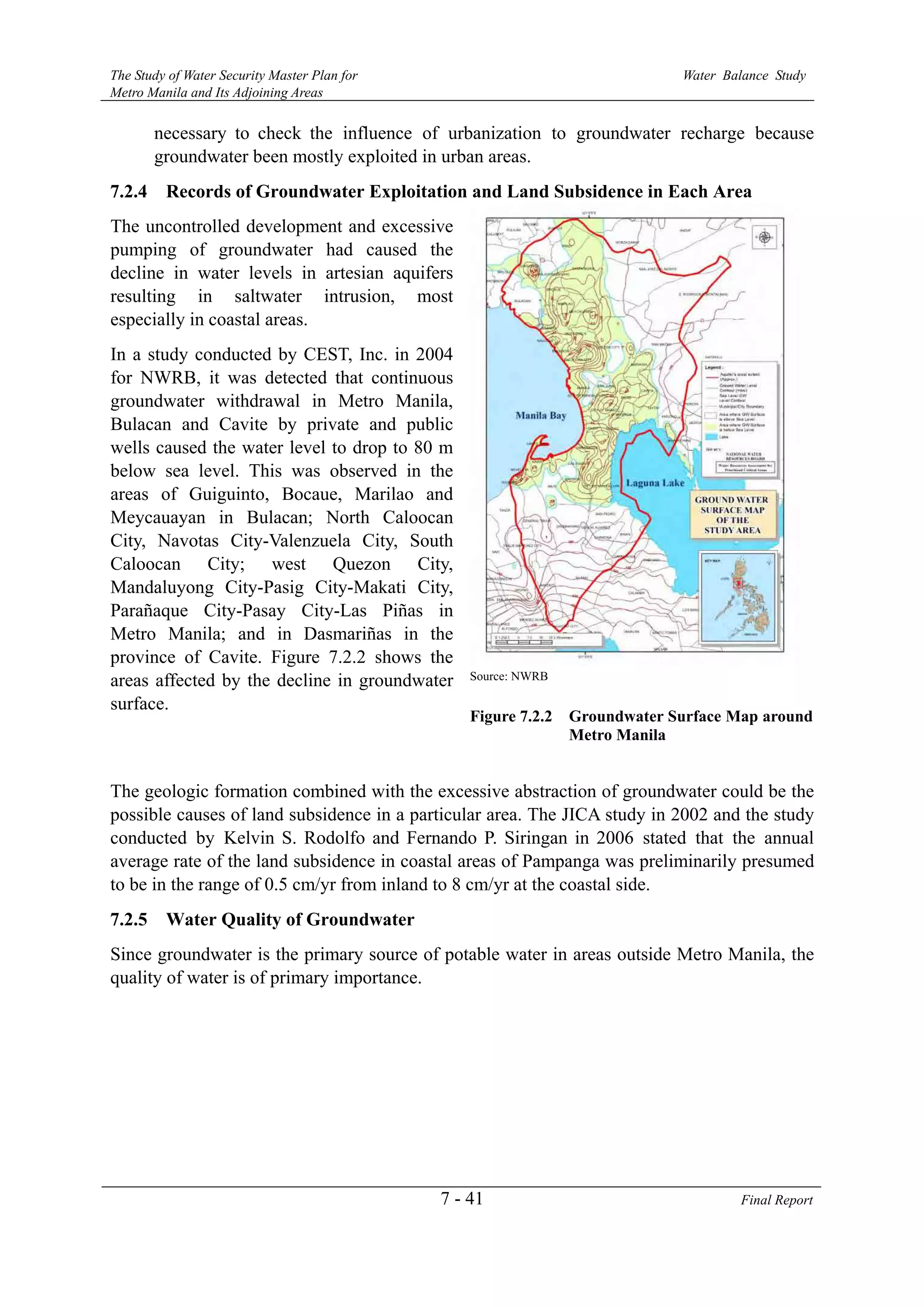 The Study of Water Security Master Plan for Metro Manila and Its ...