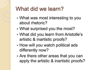 The study & practice of rhetoric | PPTX