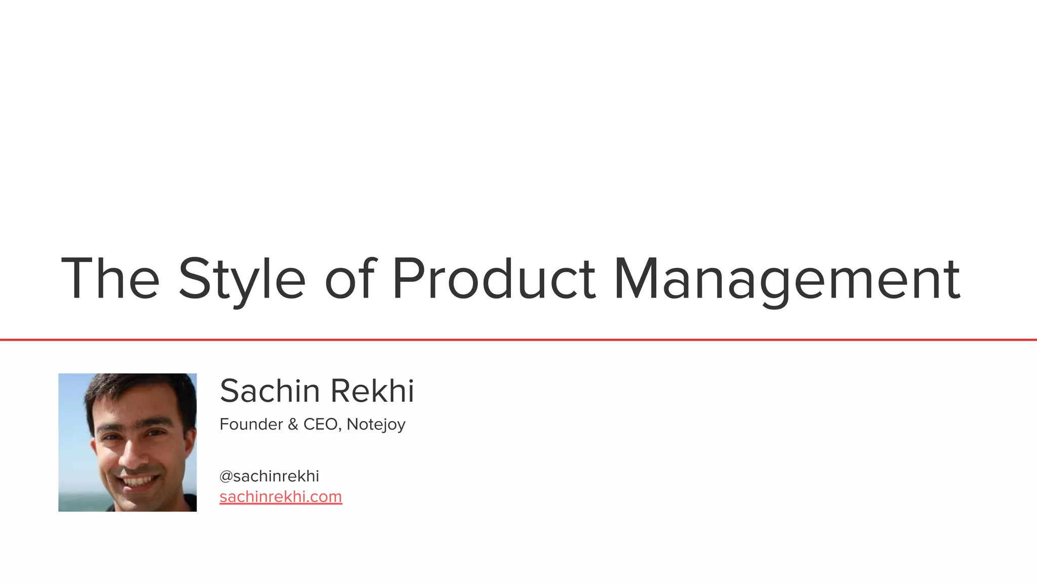 The Style of Product Management | PPT