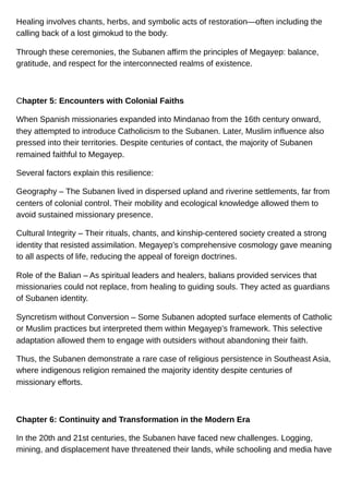 The Subanen Ancient RELIGION MEGAYEP. pdf | PDF