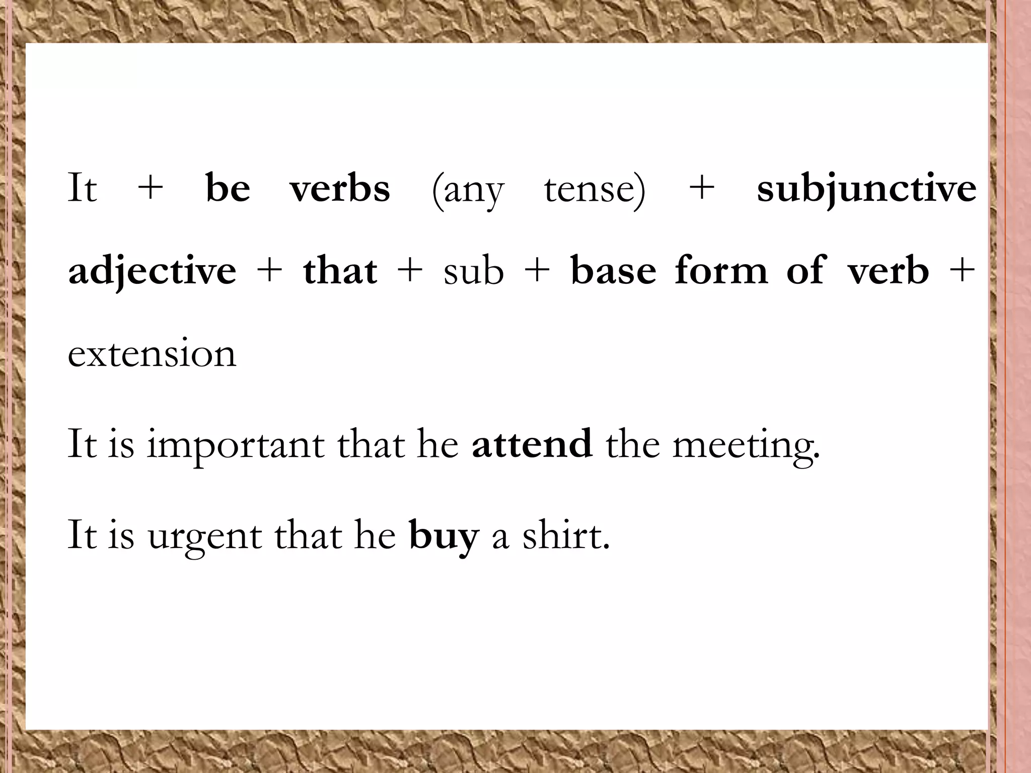 The Subjunctive Mood | PPTX