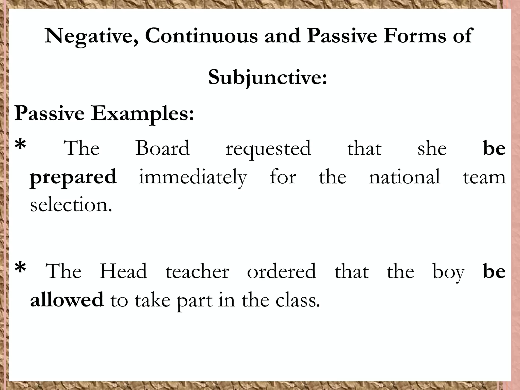 The Subjunctive Mood | PPTX