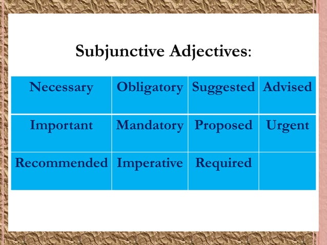 The Subjunctive Mood | PPTX