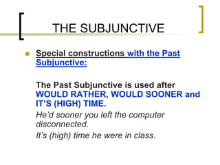 THE SUBJUNCTIVE and the way to understand easily and more fun | PPT