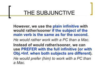 THE SUBJUNCTIVE and the way to understand easily and more fun | PPT