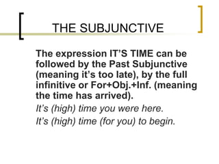 THE SUBJUNCTIVE and the way to understand easily and more fun | PPT