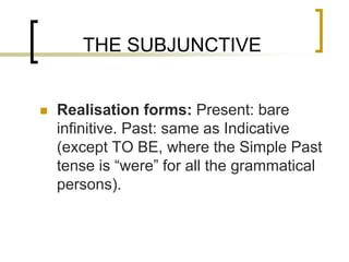 THE SUBJUNCTIVE and the way to understand easily and more fun | PPT