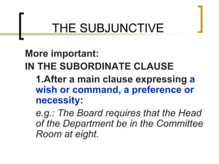 THE SUBJUNCTIVE and the way to understand easily and more fun | PPT