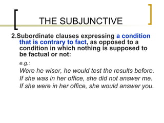 THE SUBJUNCTIVE and the way to understand easily and more fun | PPT