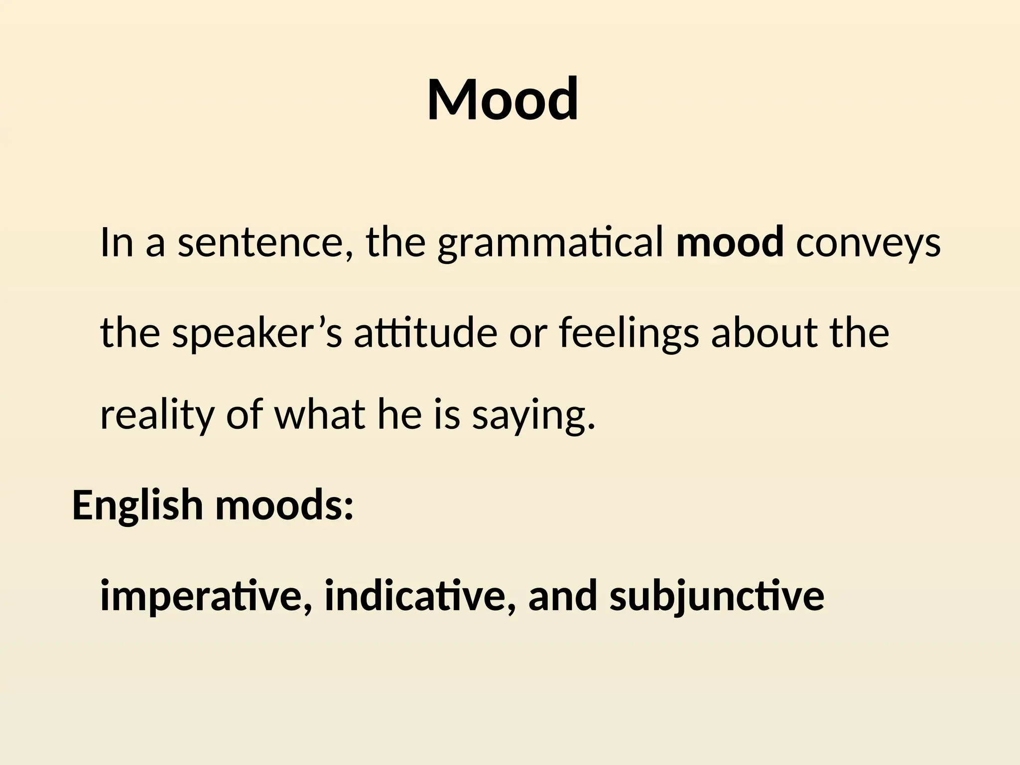 The subjunctive mood and the unreal past | PPTX
