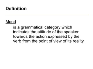 The Subjunctive Mood | PPT