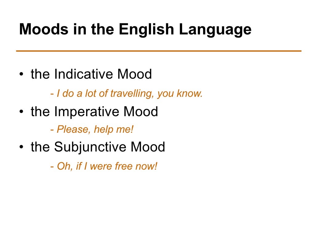 The Subjunctive Mood
