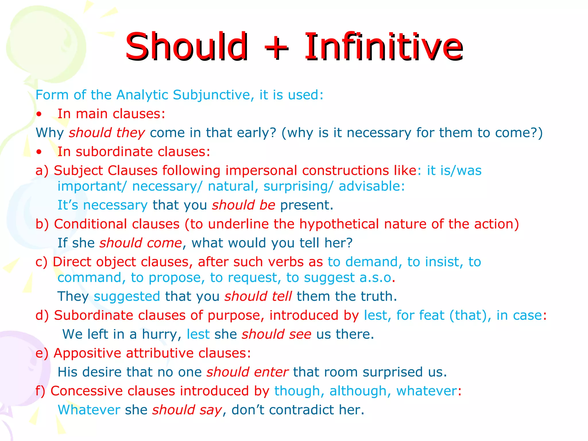 The subjunctive mood | PPT