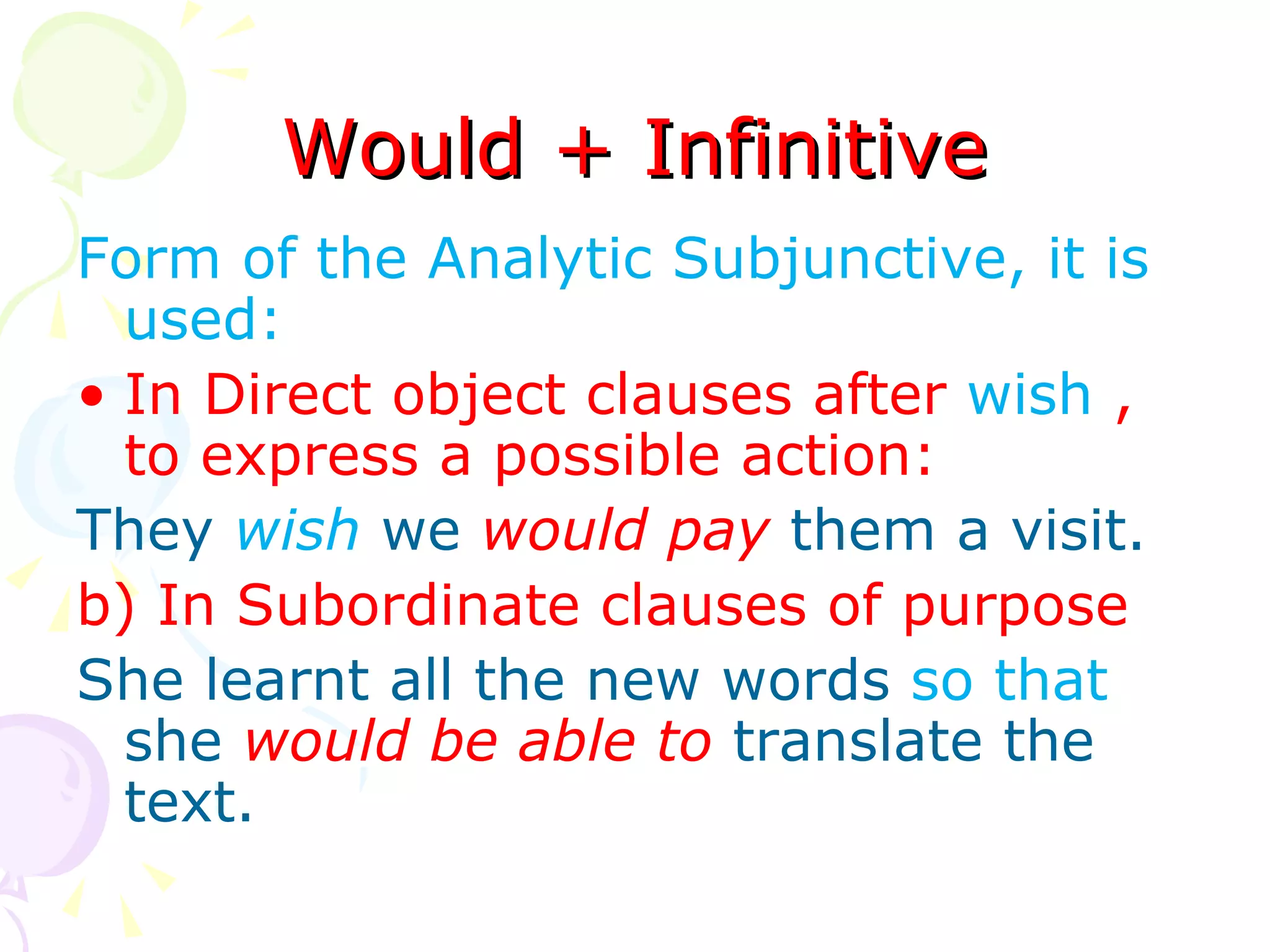 The subjunctive mood | PPT