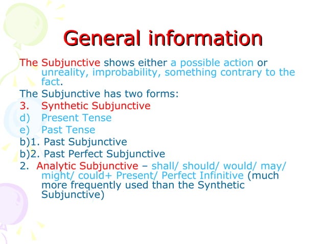 The subjunctive mood | PPT