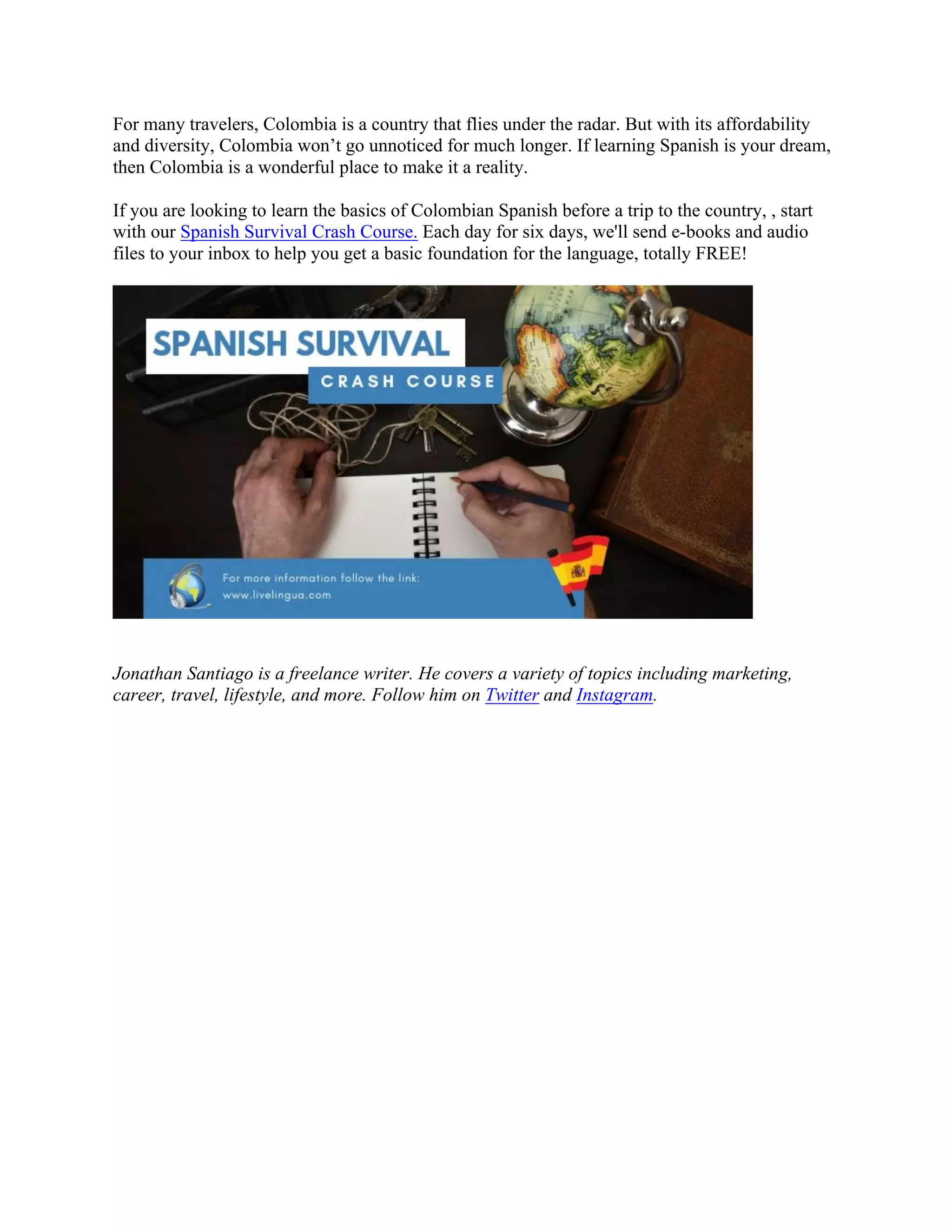 The Subtle Qualities of Colombian Spanish | PDF