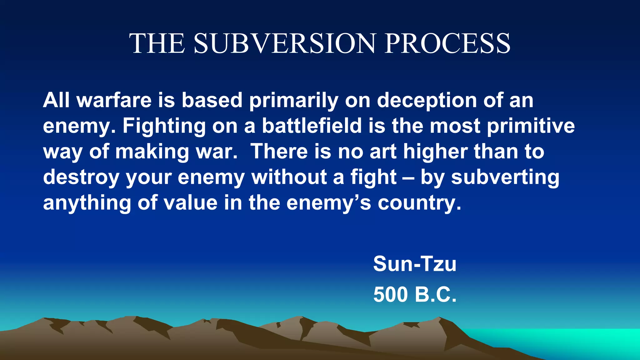 The subversion process | PPTX