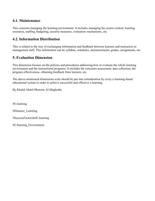 The success factors for effective implementation of e learning systems ...
