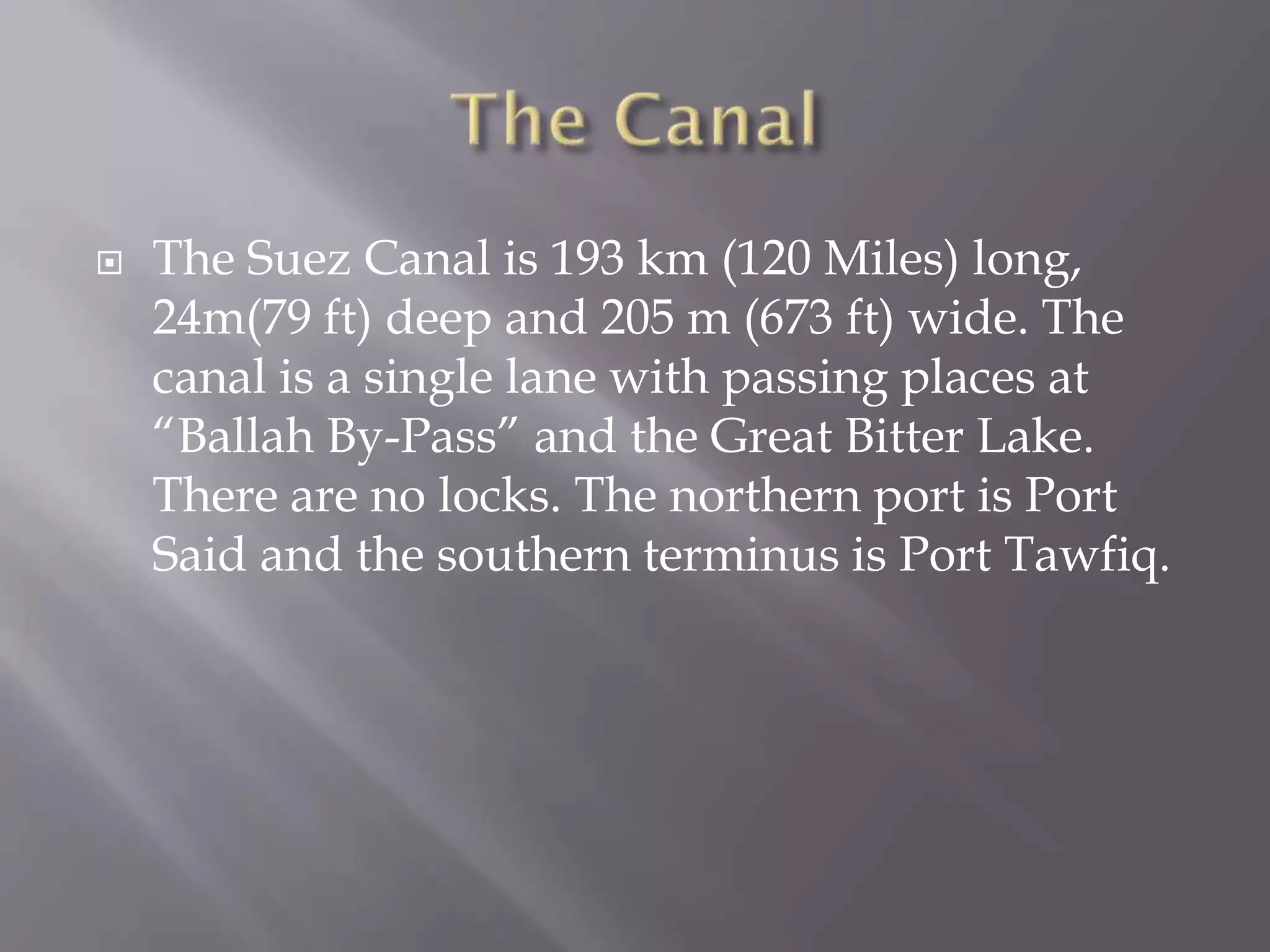 The Suez Canal | PPTX