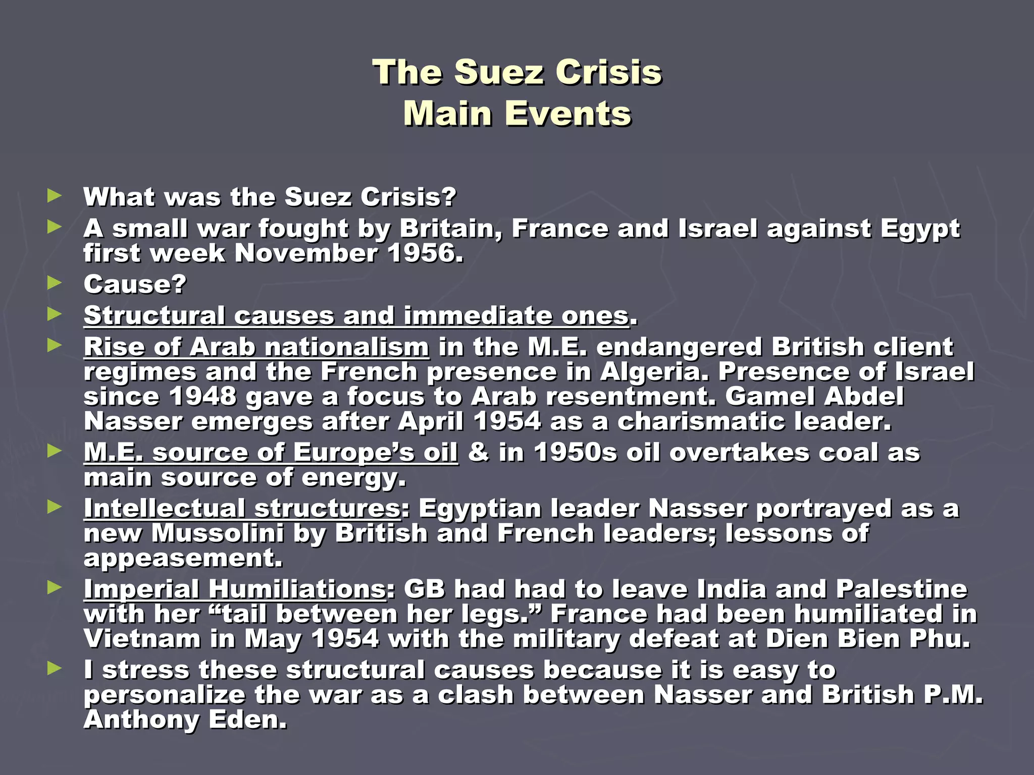 The suez crisis 1956 | PPT