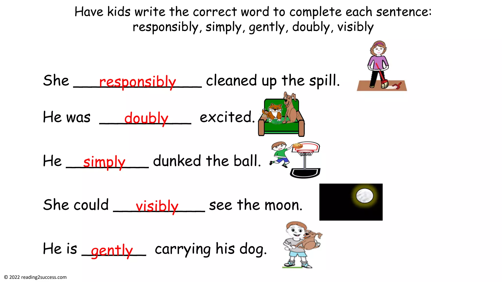 3 Rules of Adding Suffix ly to Words: 1- slow to slowly, 2- happy to ...