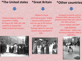 The suffrage movement | PPTX
