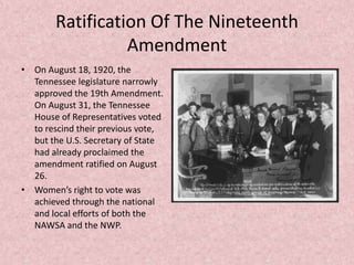 The suffrage movement | PPTX